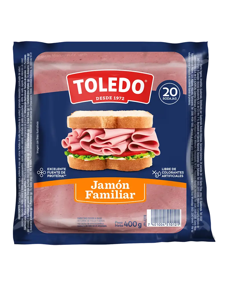 Jamón Familiar 400g - Toledo Alimentos